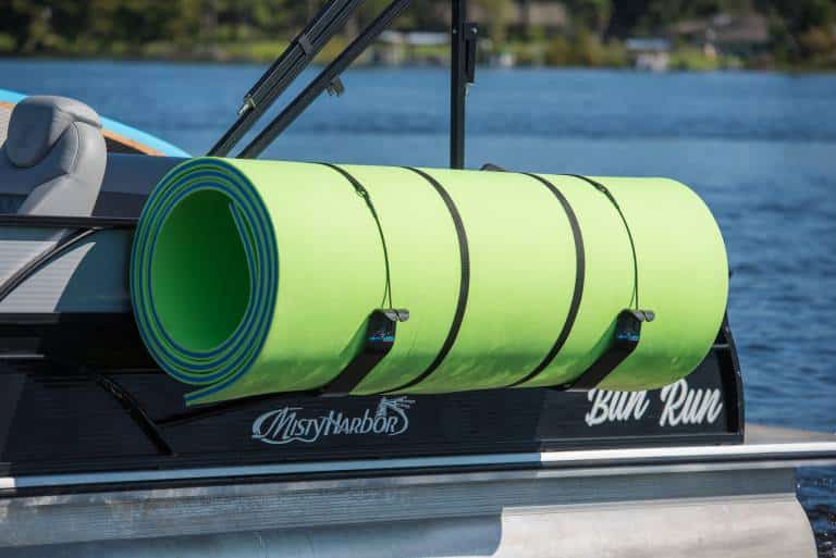 Floating Mat Rack for Pontoon Boat | Manta Racks PFM System