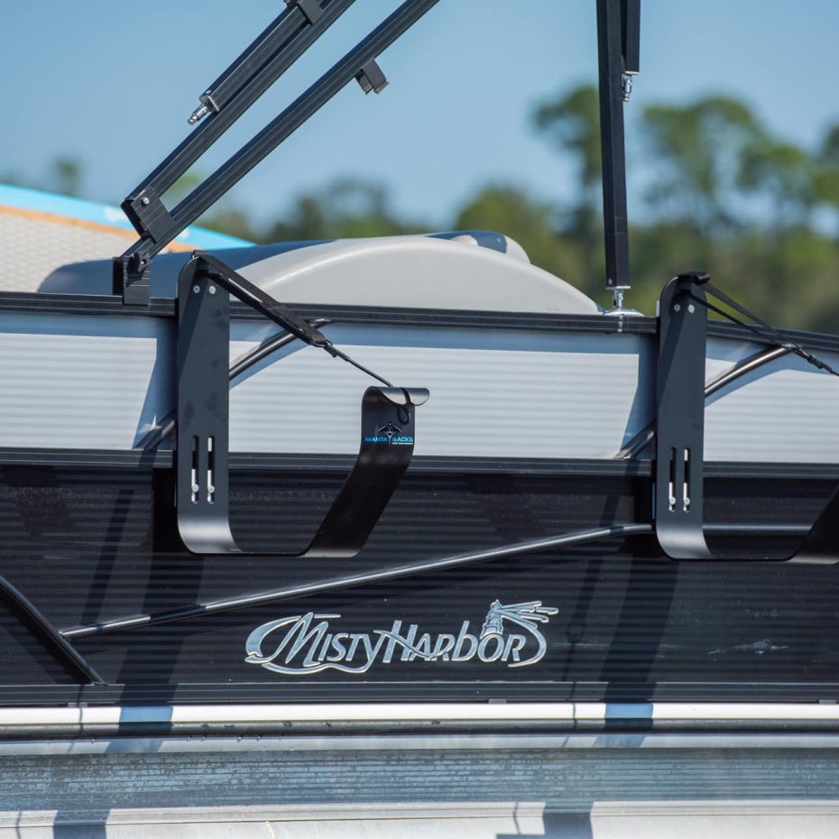 Floating Mat Rack for Pontoon Boat | Manta Racks PFM System